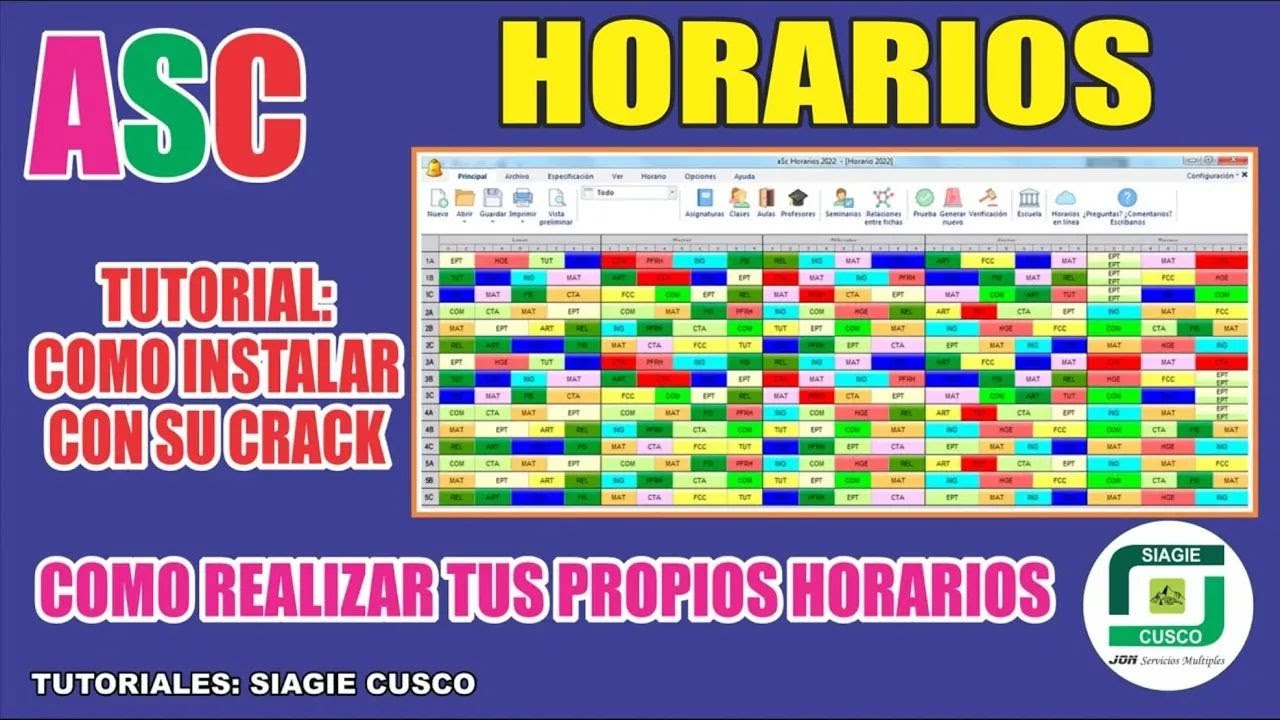 Asc Horarios рџ ґ Como Instalar Y Como Realizar Tus Horarios Actualizado