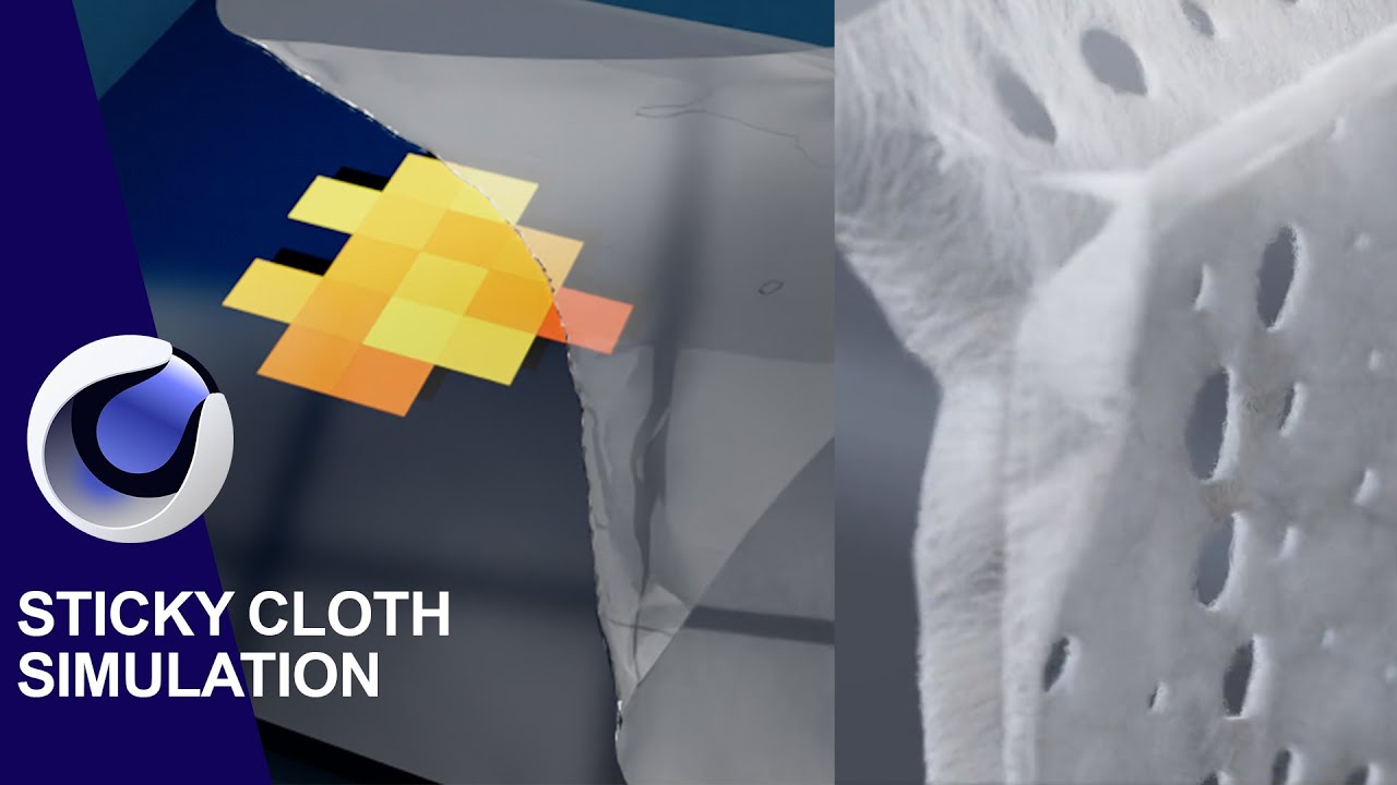 Sticky Cloth Peel Effect Simulation With Cinema 4d Cloth Dynamics Youtube