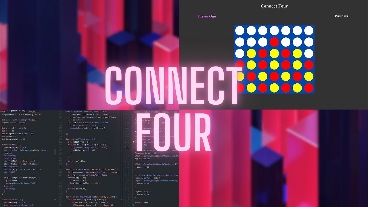 Connect Four With Javascript Canvas Full Step By Step Guide Youtube