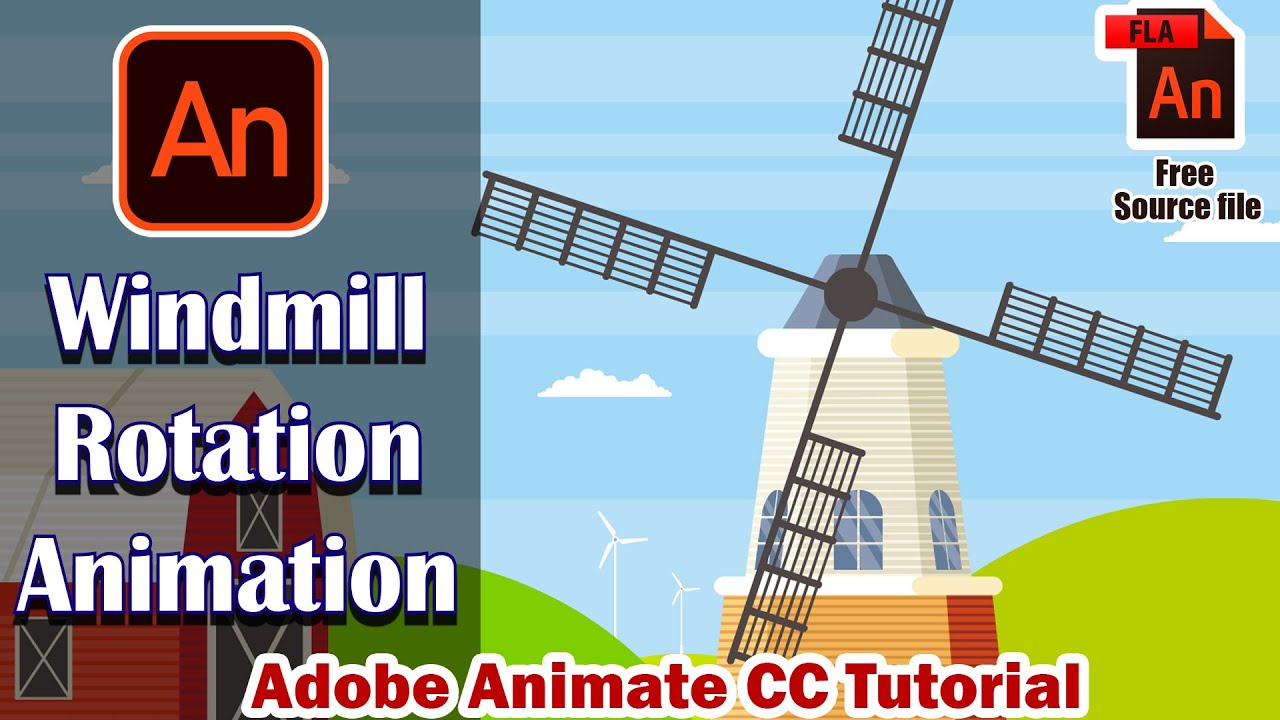 Windmill Rotation Animation Tutorial Adobe Animate Cc Tutorial
