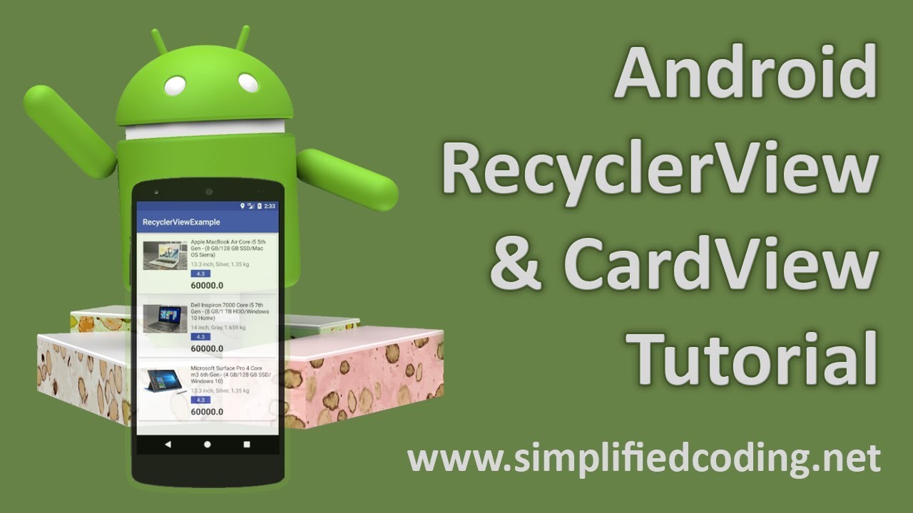 Android Recyclerview And Cardview Tutorial Youtube