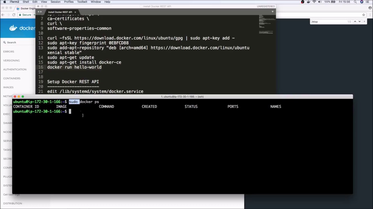Using The Docker Rest Api Docker Remote Rest Api Youtube