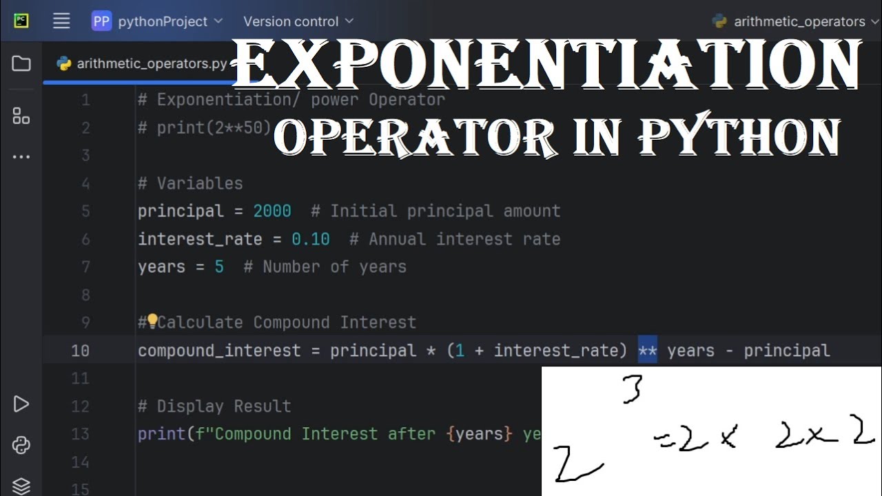 Exponentiation Operator In Python Power Operator Hindi Urdu Youtube