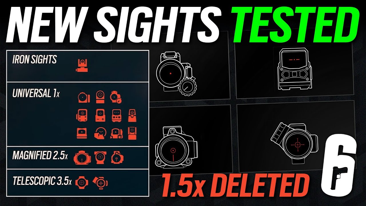 New Sights Tested 1 5x Removed 6news Rainbow Six Siege Scopes