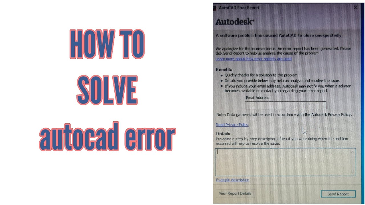Fatal Error In Autocad How To Solve It Unexpectedly Autocad Error