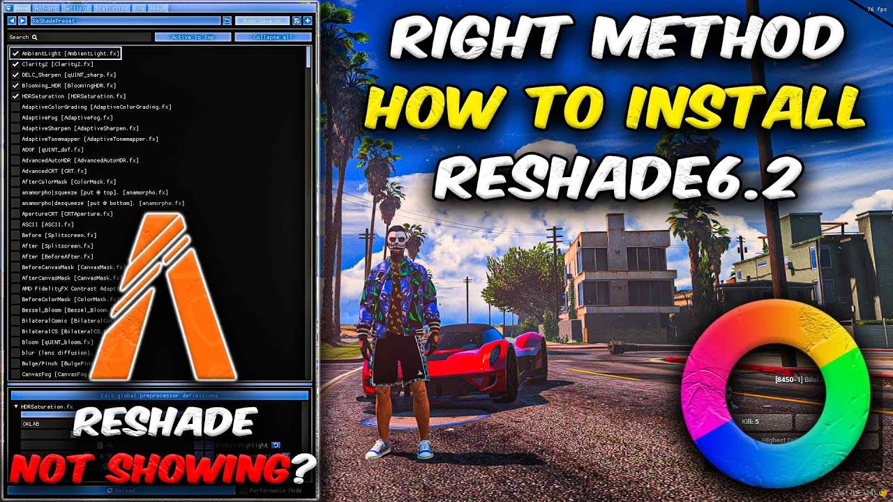 Fivem How To Install Reshade V6 2 0 Fix Reshade 6 2 0 Not Loading