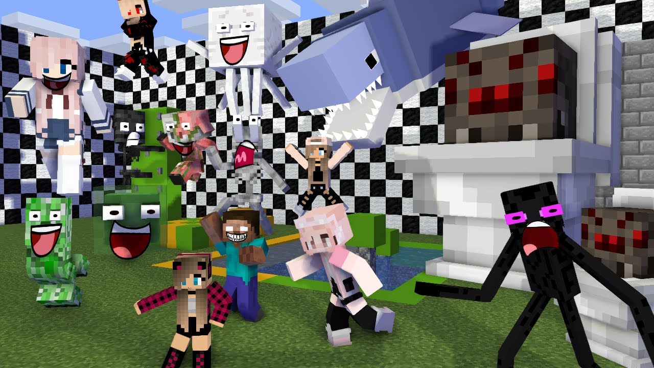 Monster School Obstacle Run Challenge Minecraft Animation Youtube