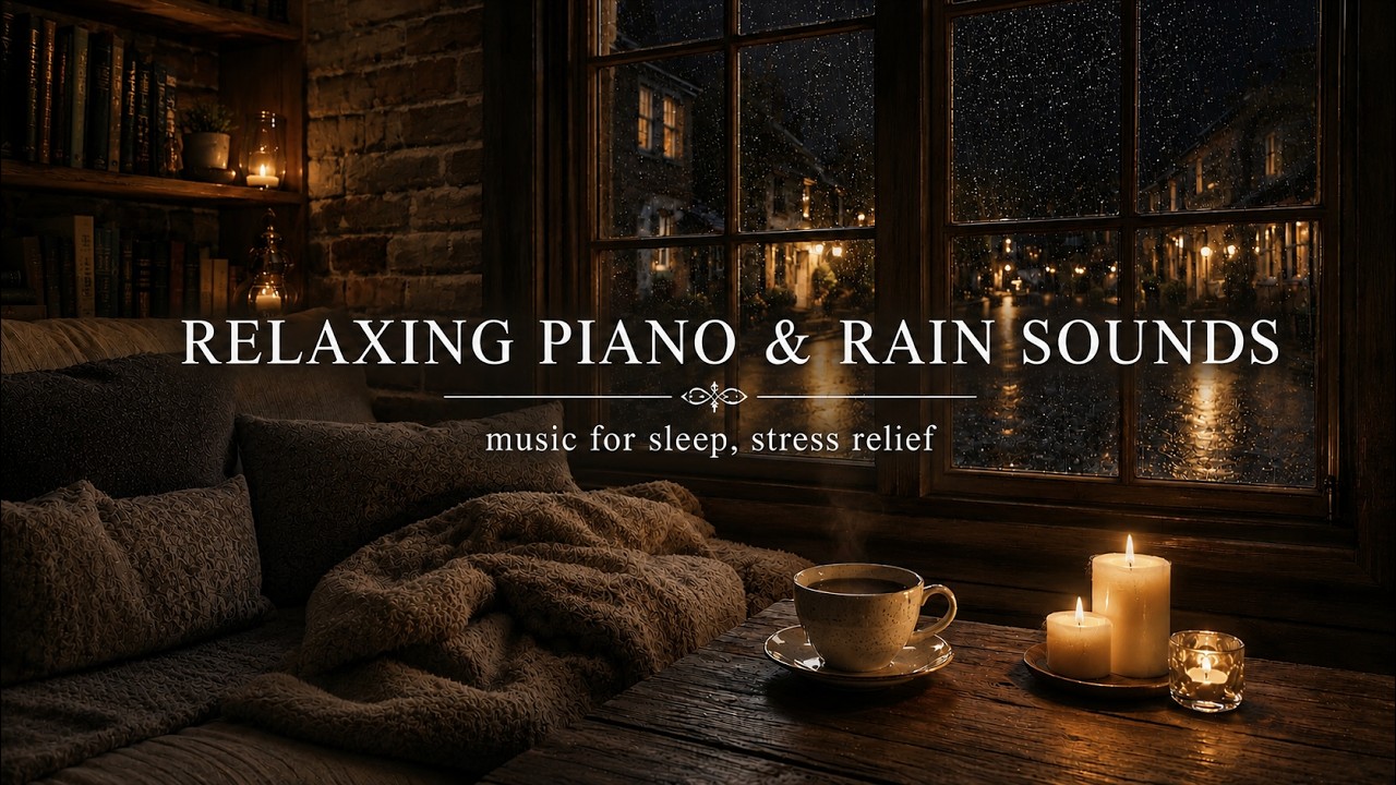 Warm Rainy Night With Relaxing Piano рџњ пёџ Calm Sleep Music Rain Sounds