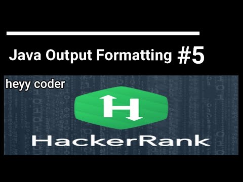 Java Output Formatting Java Hackerrank Youtube