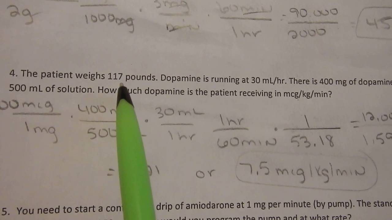 Dimensional Analysis Med Math Formulas