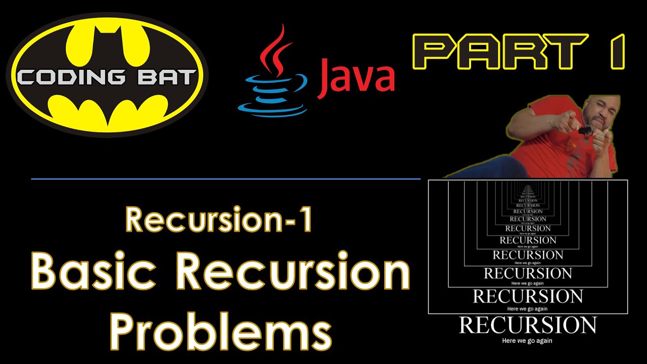 Recursion Basics Explained And Codingbat Recursion 1 Problems Part 1