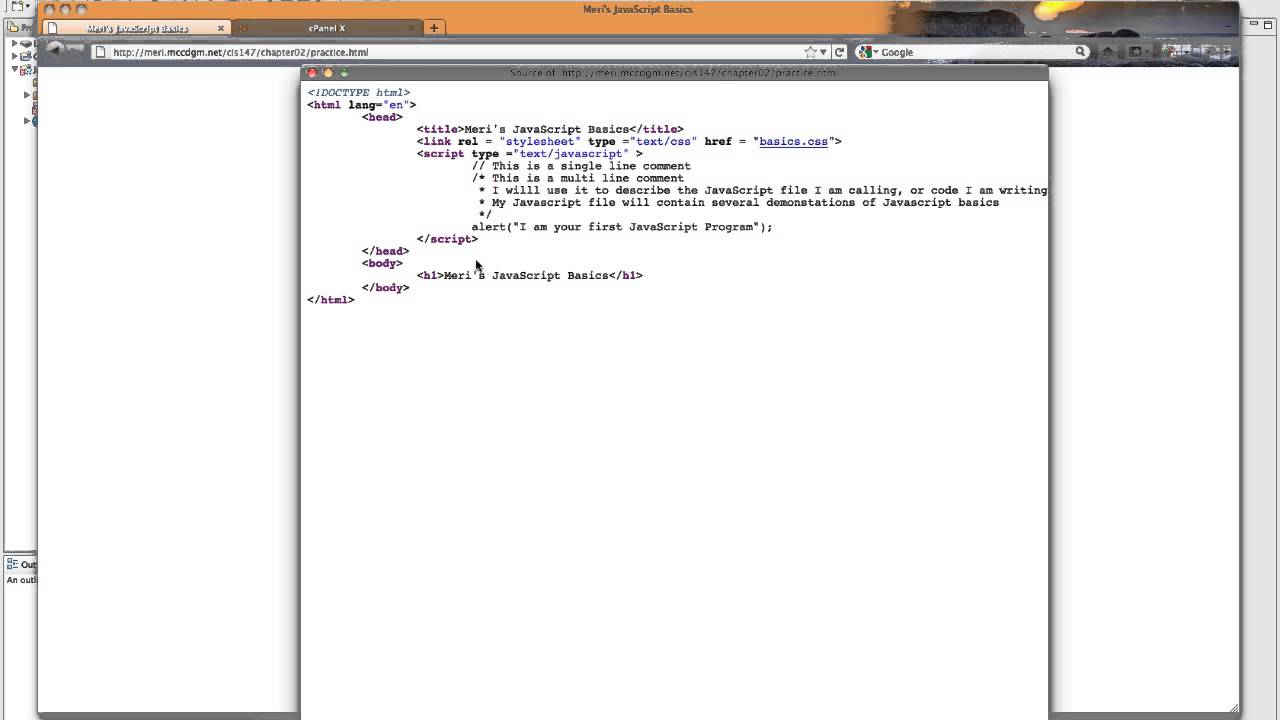 Your First Javascript Program Part 1 Mp4 Youtube