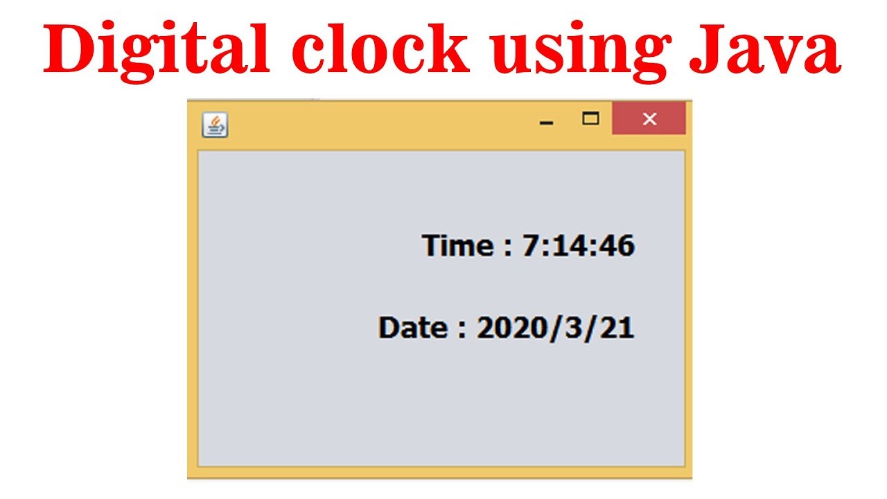 Java Digital Clock Example At Julia Kromer Blog