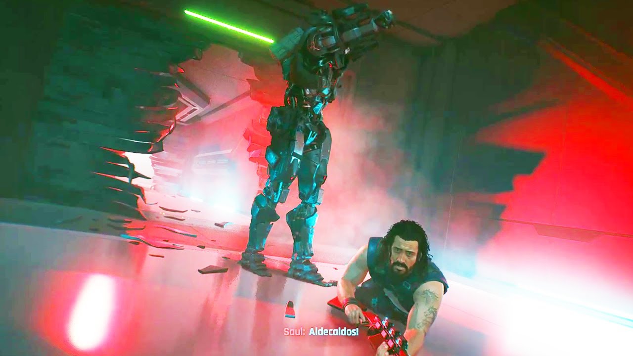 Cyberpunk 2077 Adam Smasher Kills Saul Full Boss Fight Hard Mode