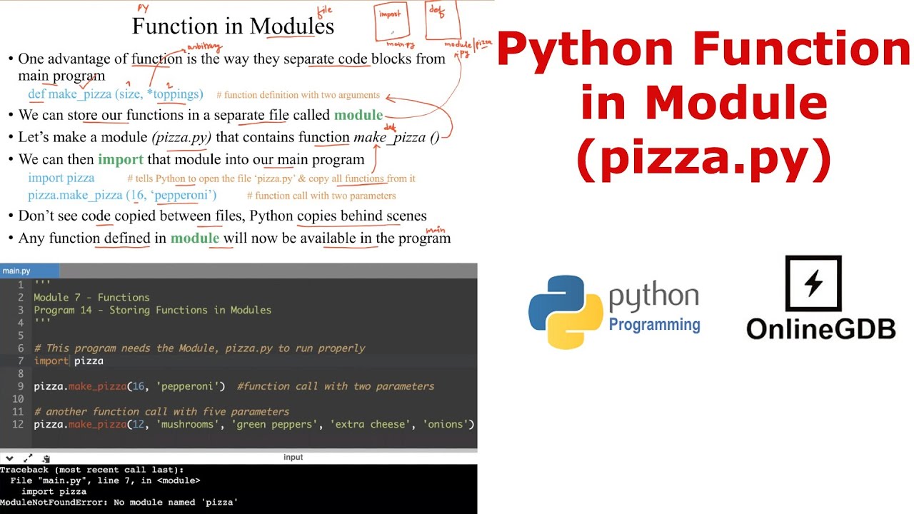Python Function In Module Import Keyword Youtube