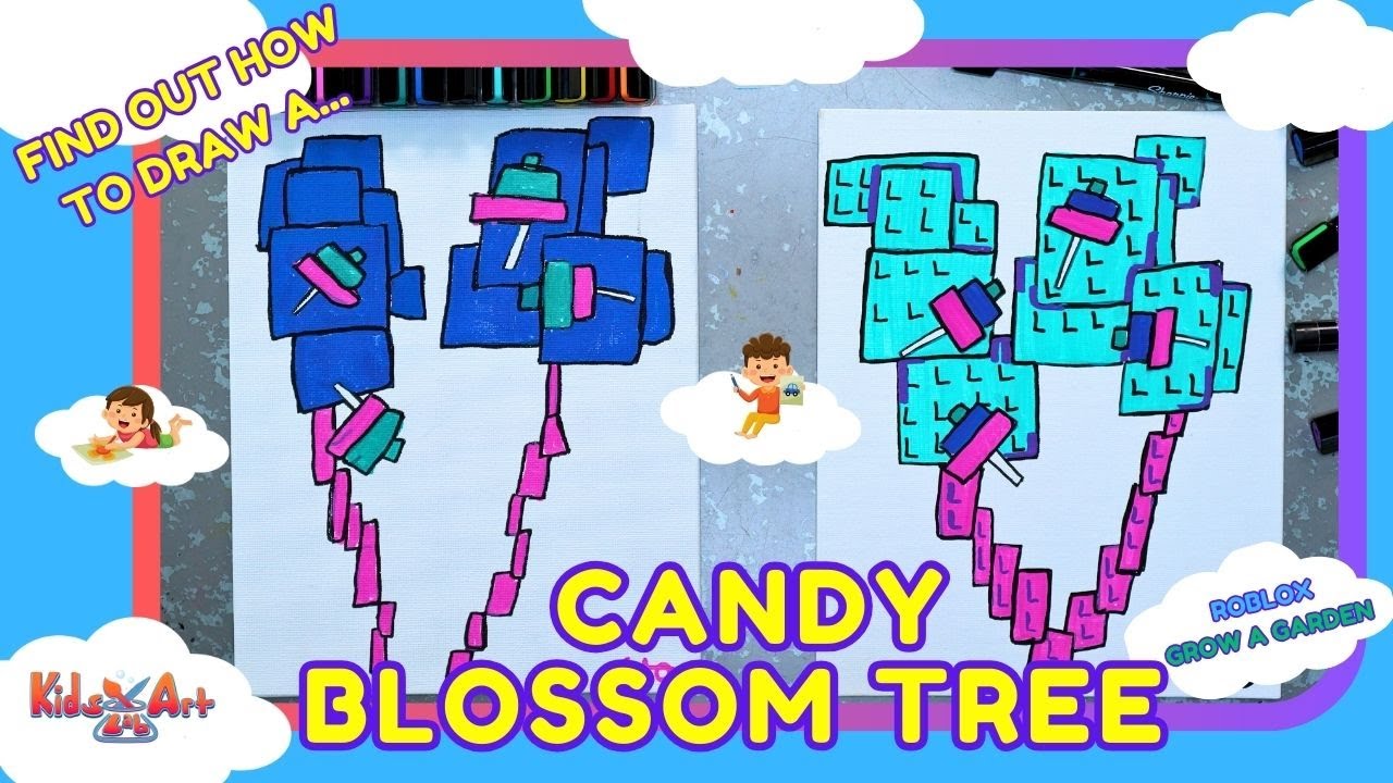 Draw A Candy Blossom Tree Roblox Grow A Garden Youtube