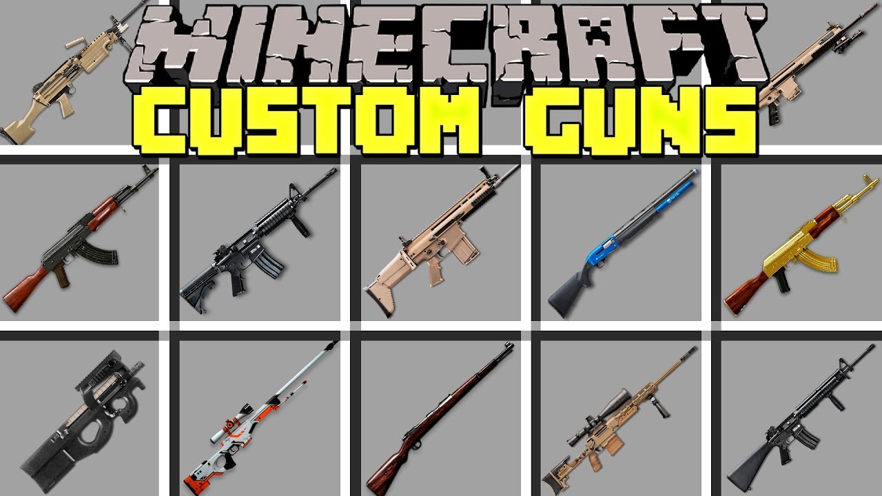 Minecraft Custom Guns Mod L Craft 100 New Weapons To Fight Zombies L