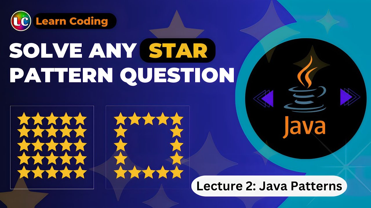 Java Star Pattern Program Logic Learn Coding Youtube