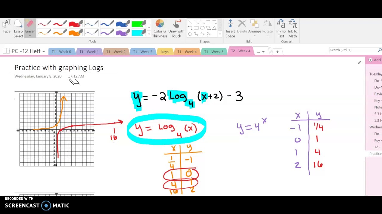 Drawing Log Graphs Youtube