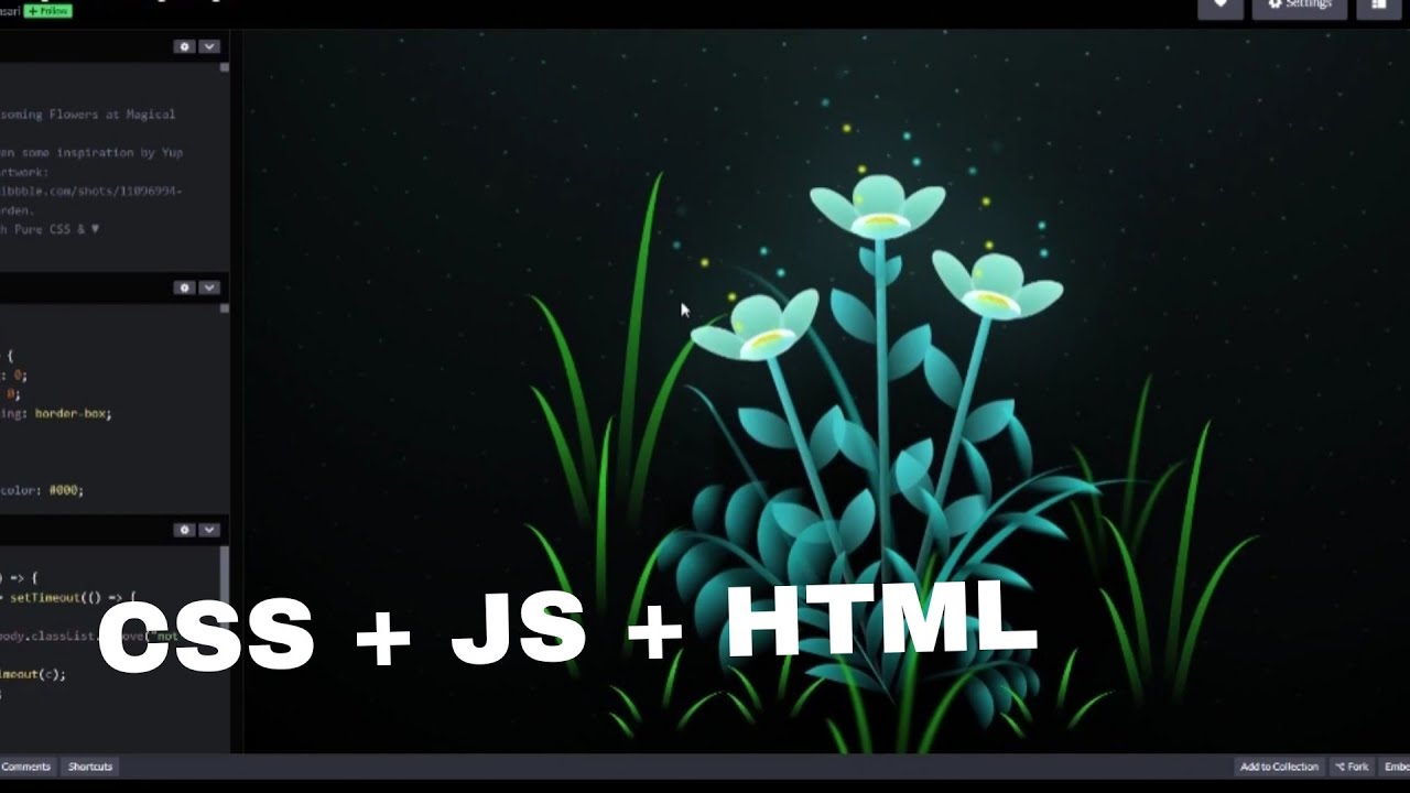Blooming Flowers Animation Html Css Js Youtube