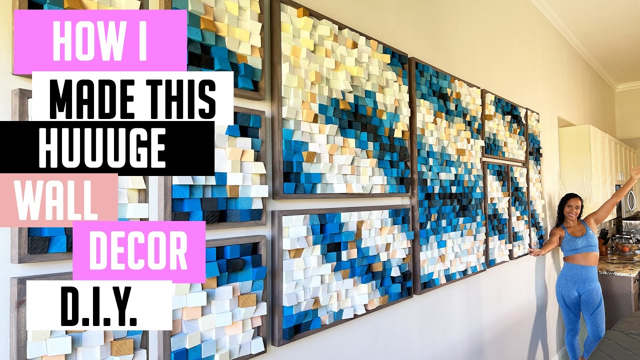 Diy Wood Block Wall Art At Gina Burnett Blog