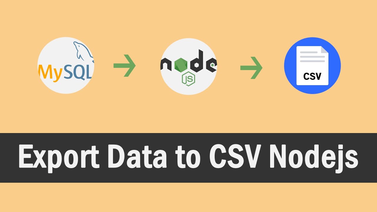 Export Data To Csv Nodejs Youtube