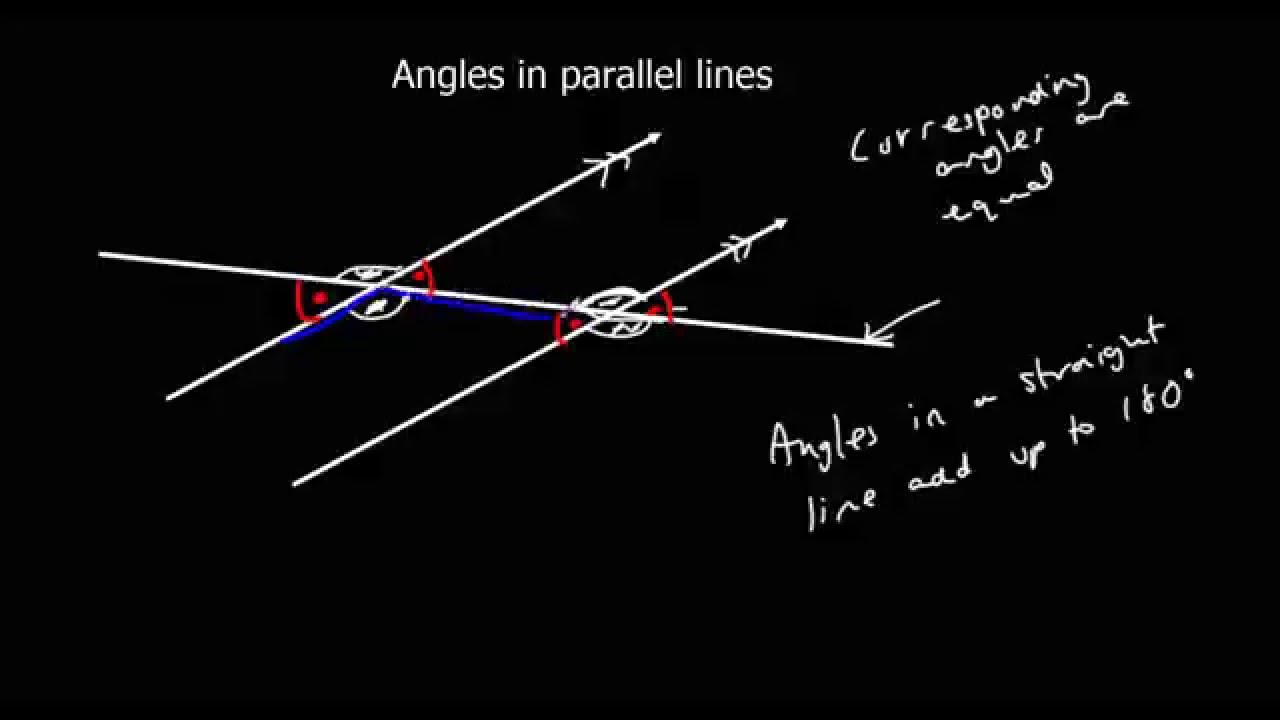 Angles In Parallel Lines Youtube
