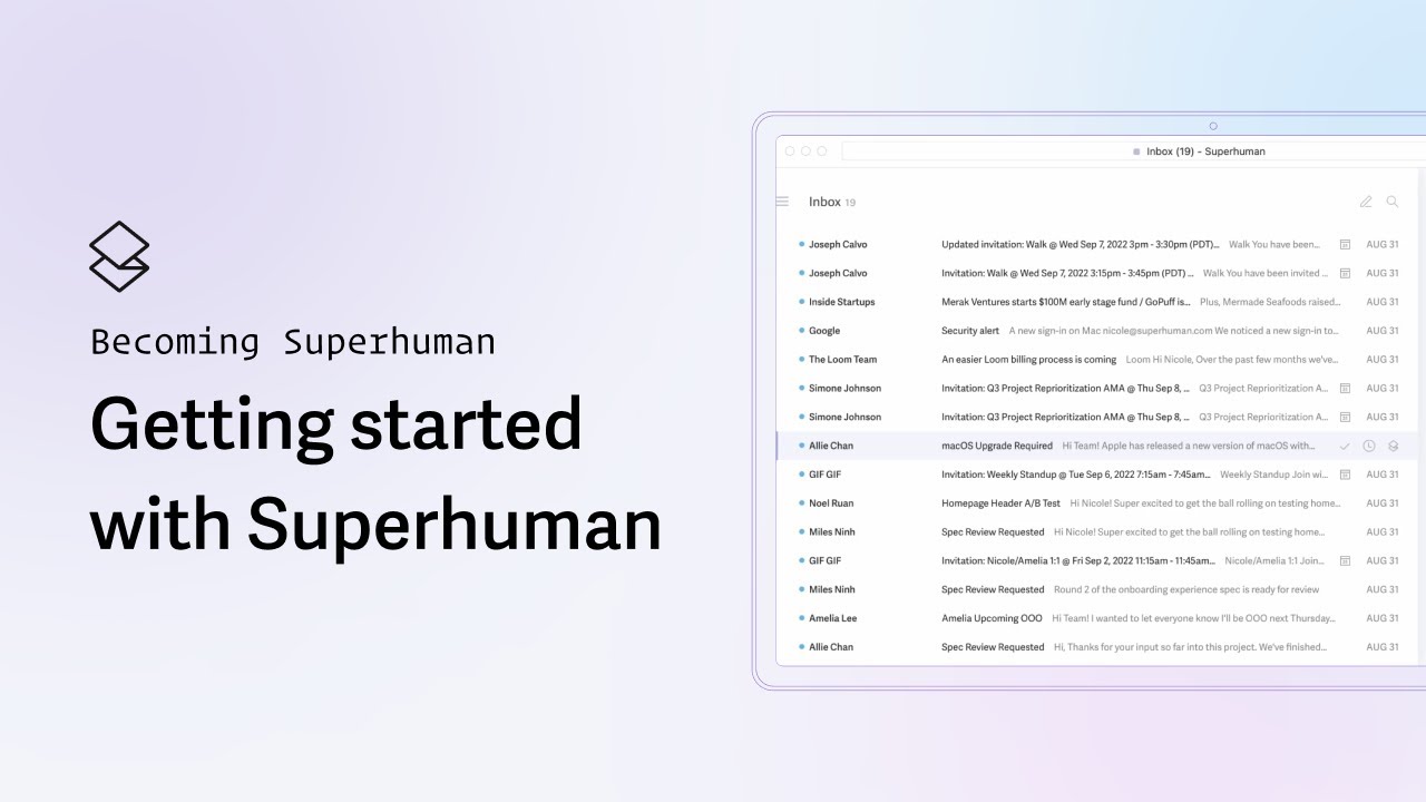 Getting Started With Superhuman Youtube