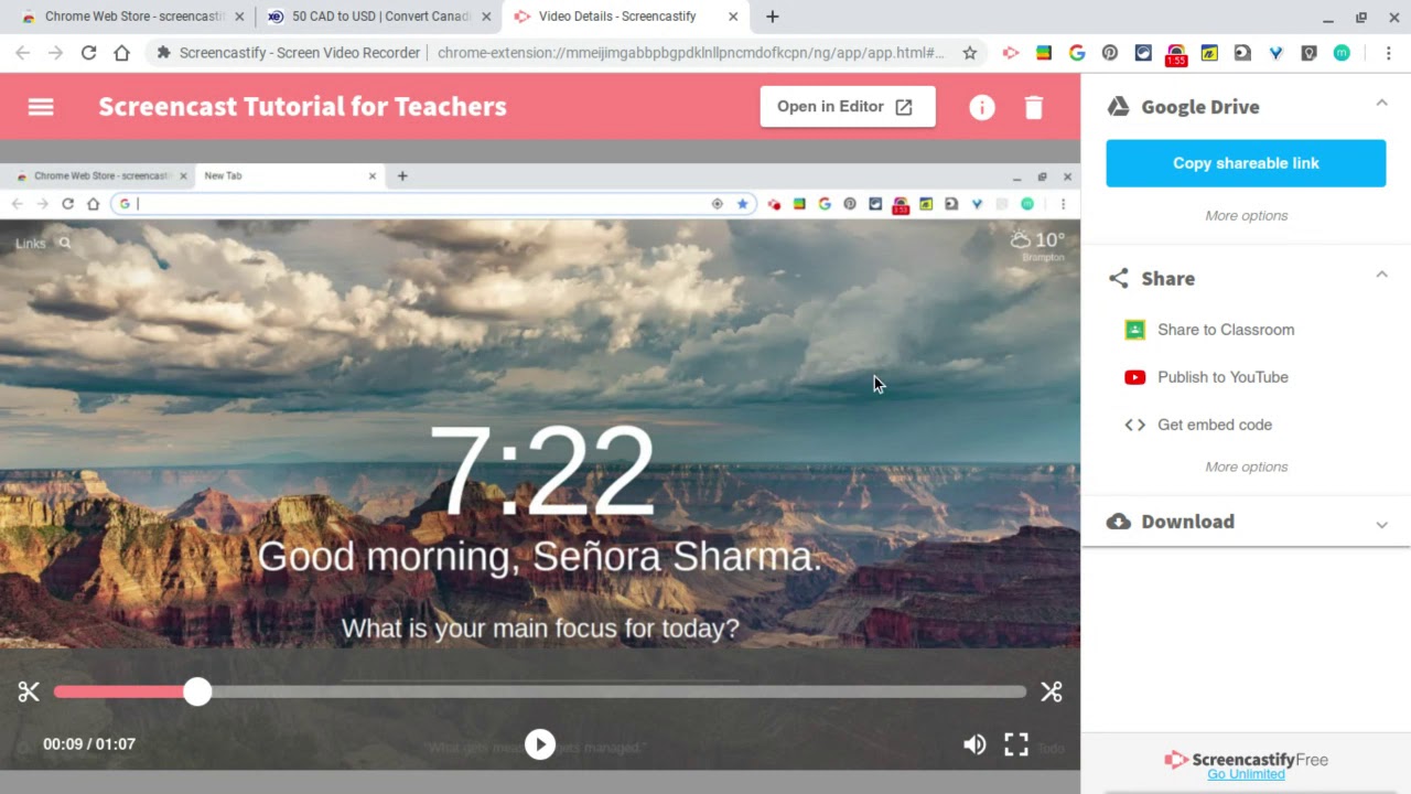 Part 2 Editing Sharing Your Screencast Screencastify Tutorial