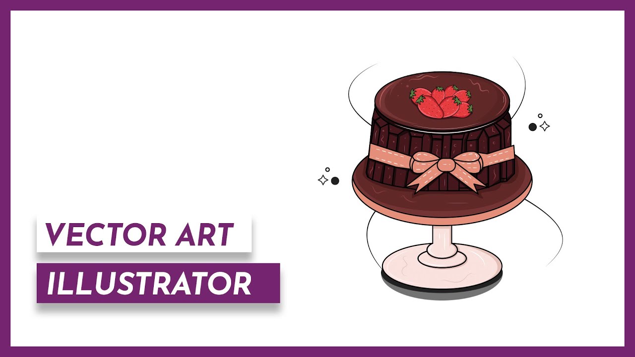 Birthday Cake Illustration In Adobe Illustrator Vector Art Illustrator