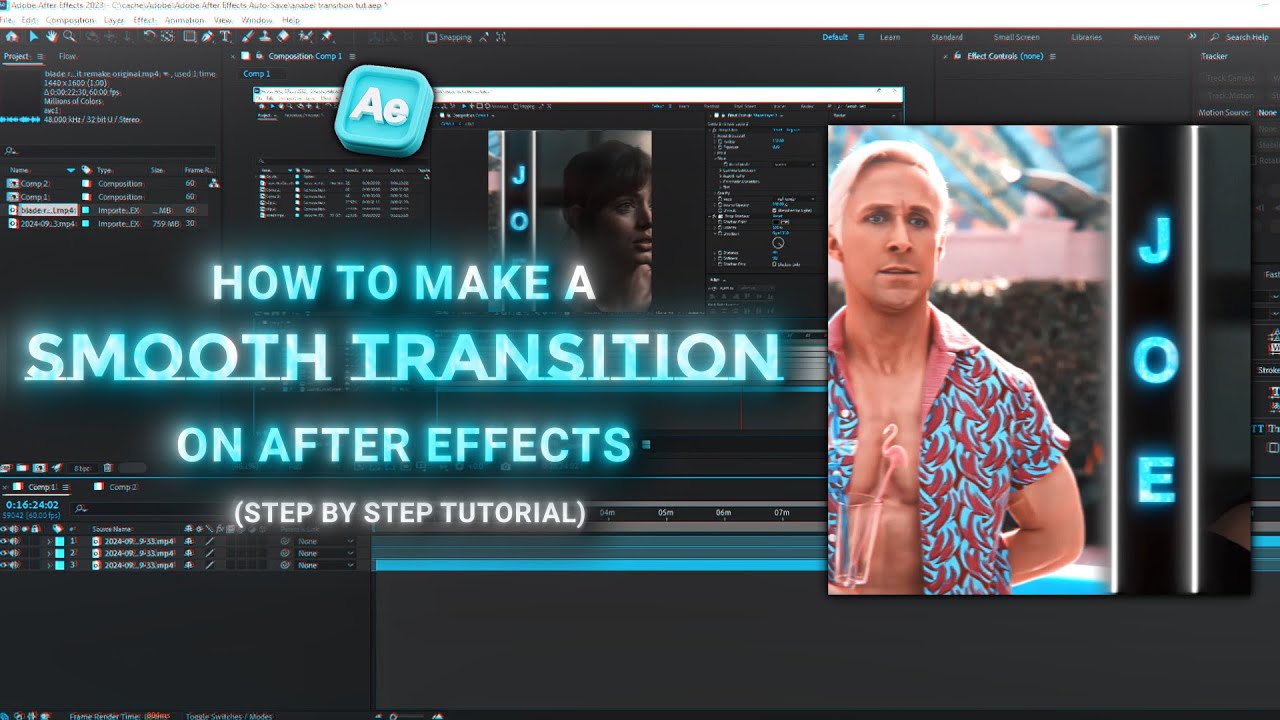 After Effects Smooth Slide Transition Step By Step Tutorial Youtube