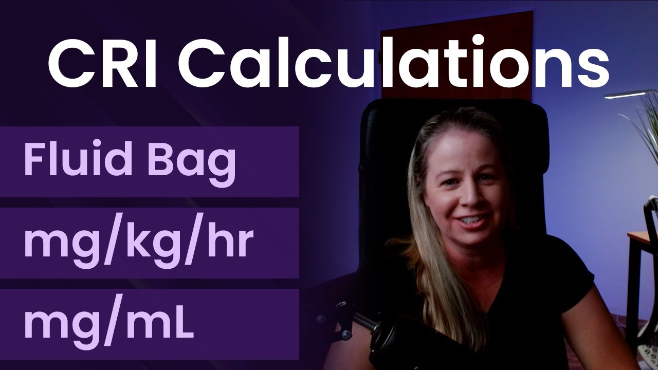 How To Calculate Cri Using A Fluid Bag Youtube