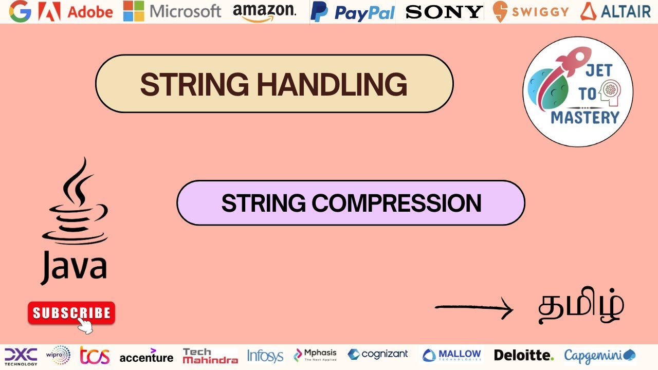 String Compression Dsa Java Tamil Youtube