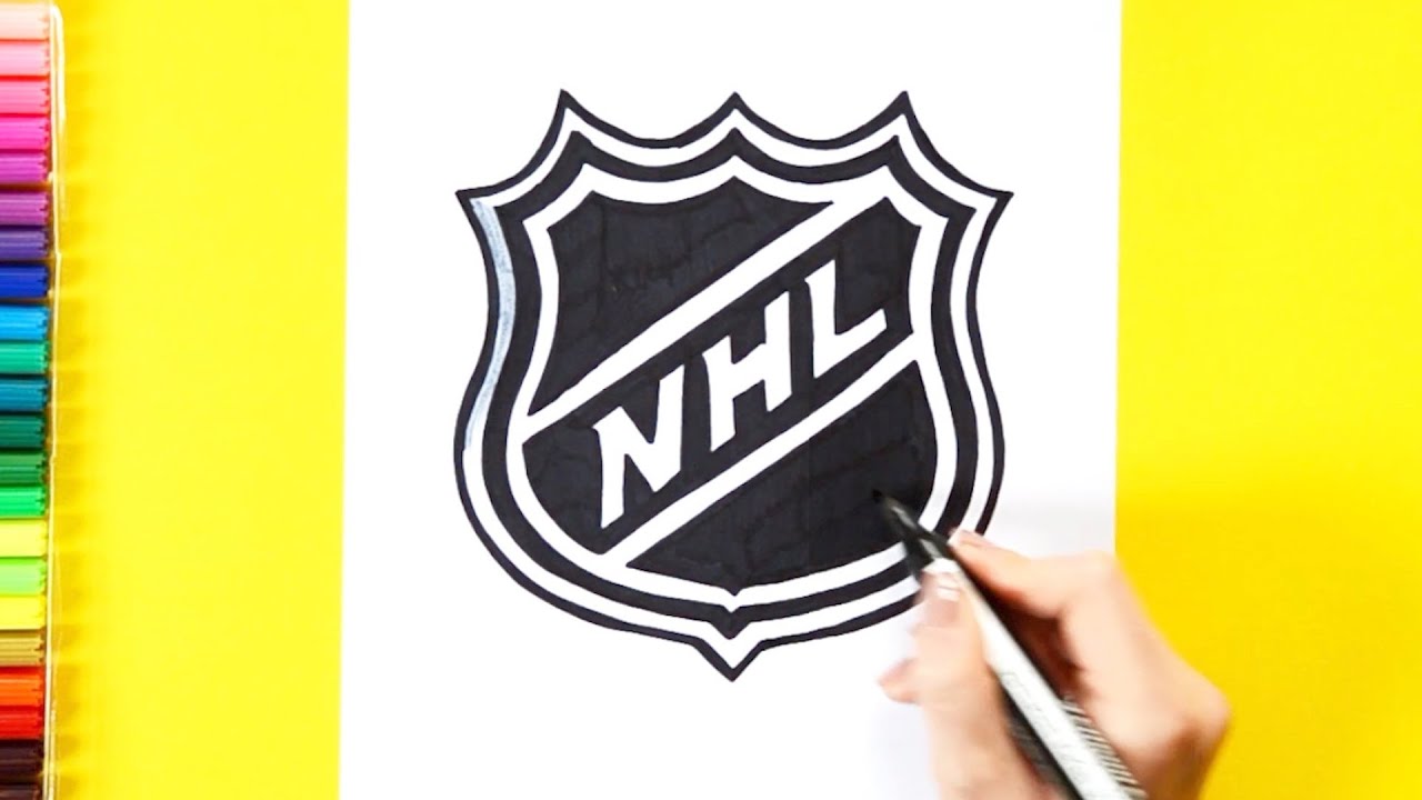 How To Draw National Hockey League Nhl Logo Youtube