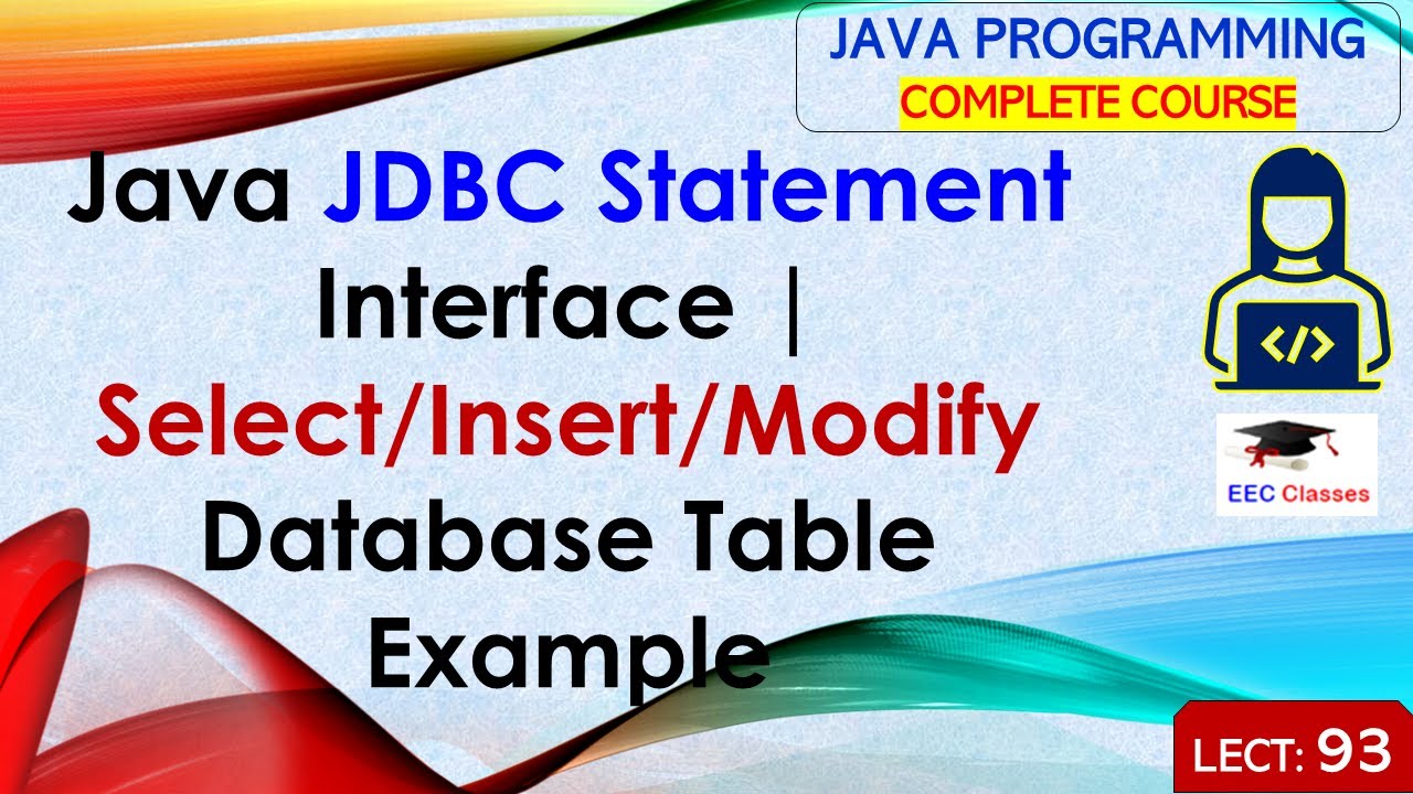 L93 Java Jdbc Statement Interface Select Insert Modify Database