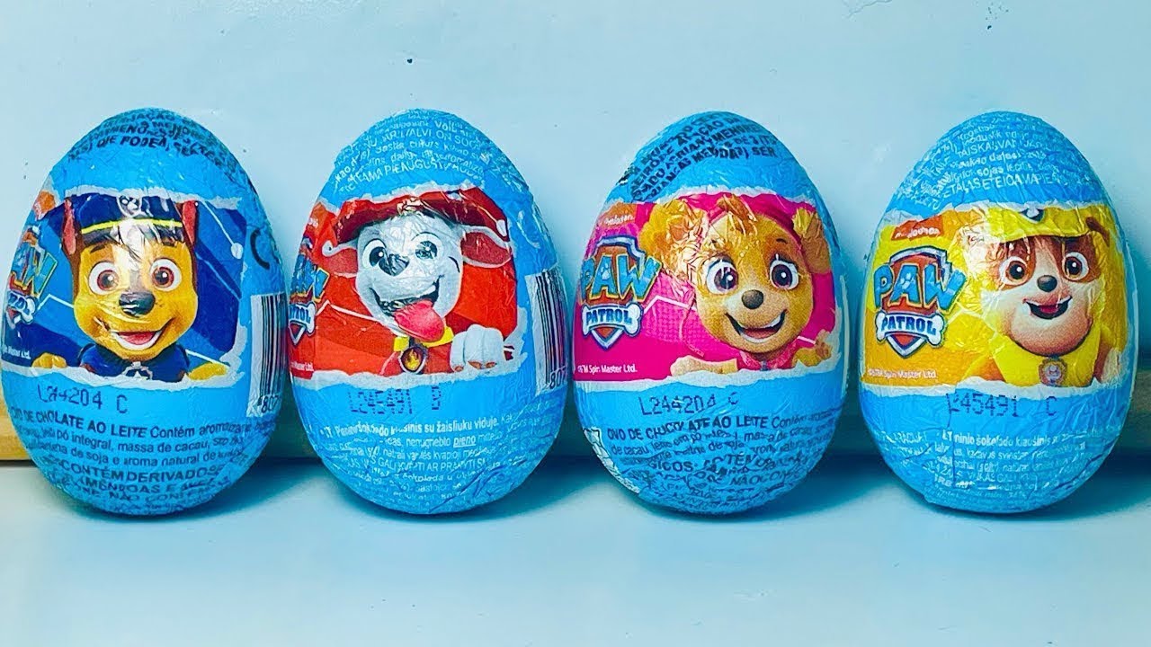 4 Paw Patrol Surprise Eggs Satisfying Unboxing Youtube