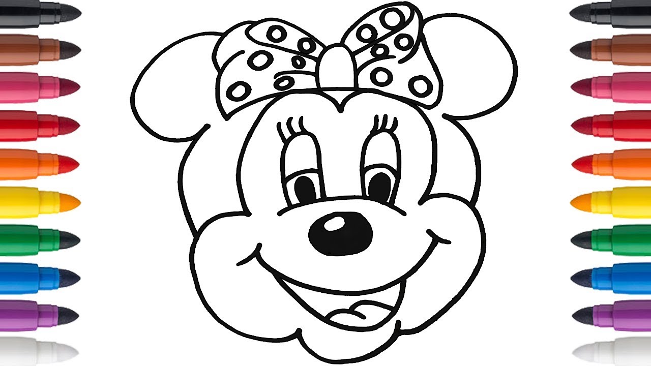 Minnie Mouse Face Coloring Pages Cute Mickey Mouse And Minnie Mouse