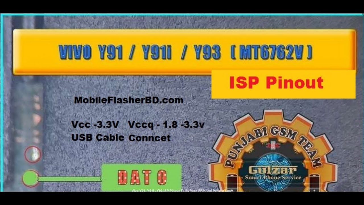Vivo Y91 Y91i Y93 Isp Pinout To Bypass Frp And Pattern 49 Off