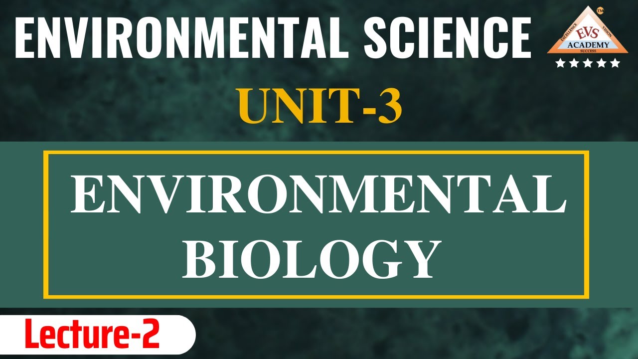 Environmental Science Environmental Biology Unit 3 Lecture 2