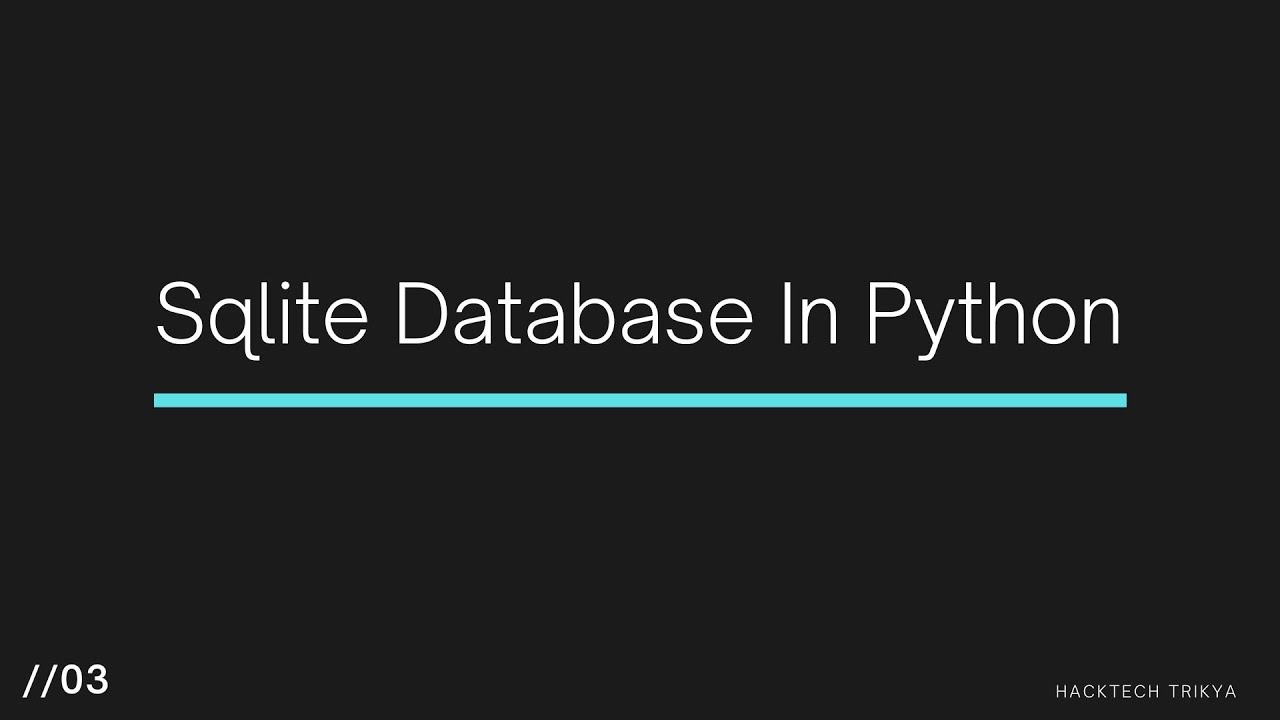 Creating Sqlite Database Password Manager Using Python Episode 3