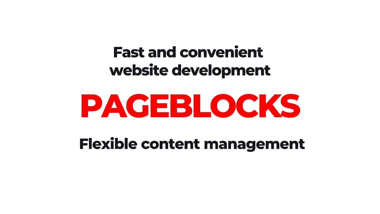 Pageblocks Fast And Convenient Website Development With Flexible