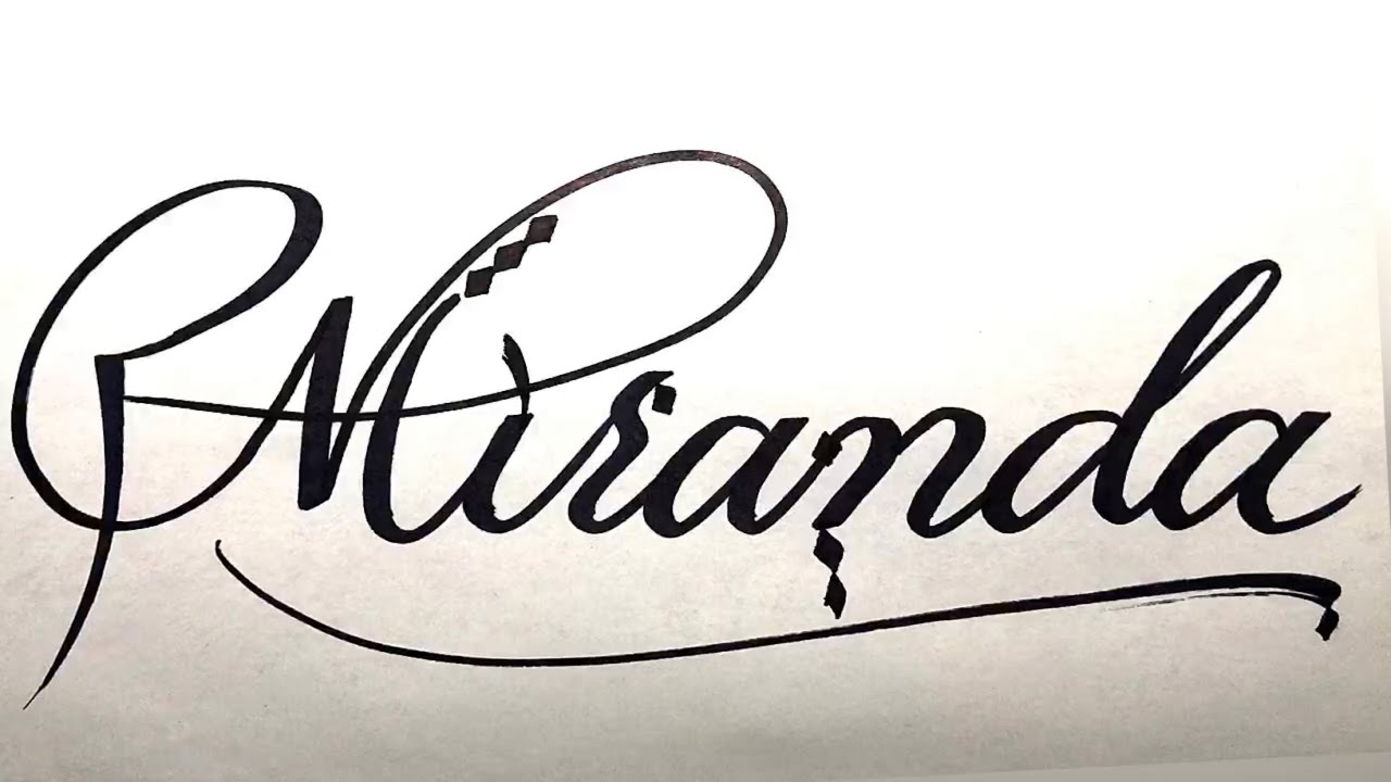 Miranda Name Signature Calligraphy Status How To Draw Cursive