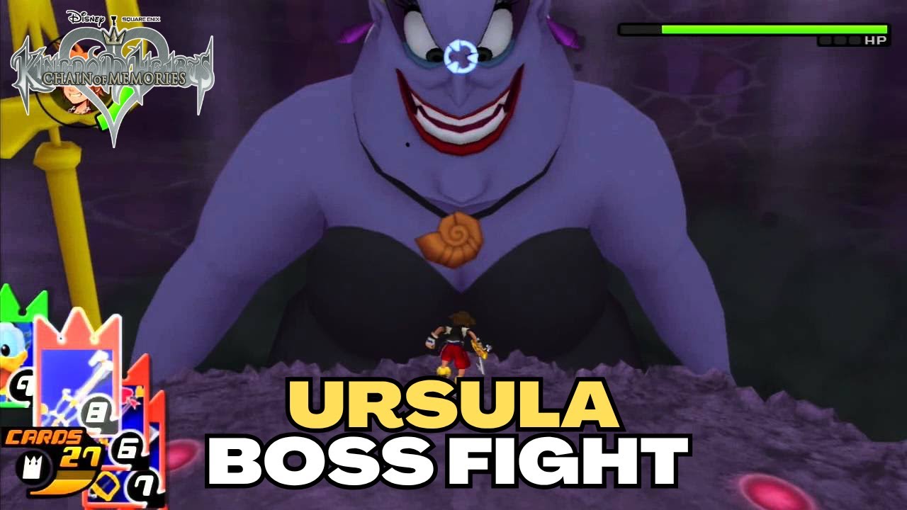 Kingdom Hearts Re Chain Of Memories Ursula Boss Fight Proud Mode