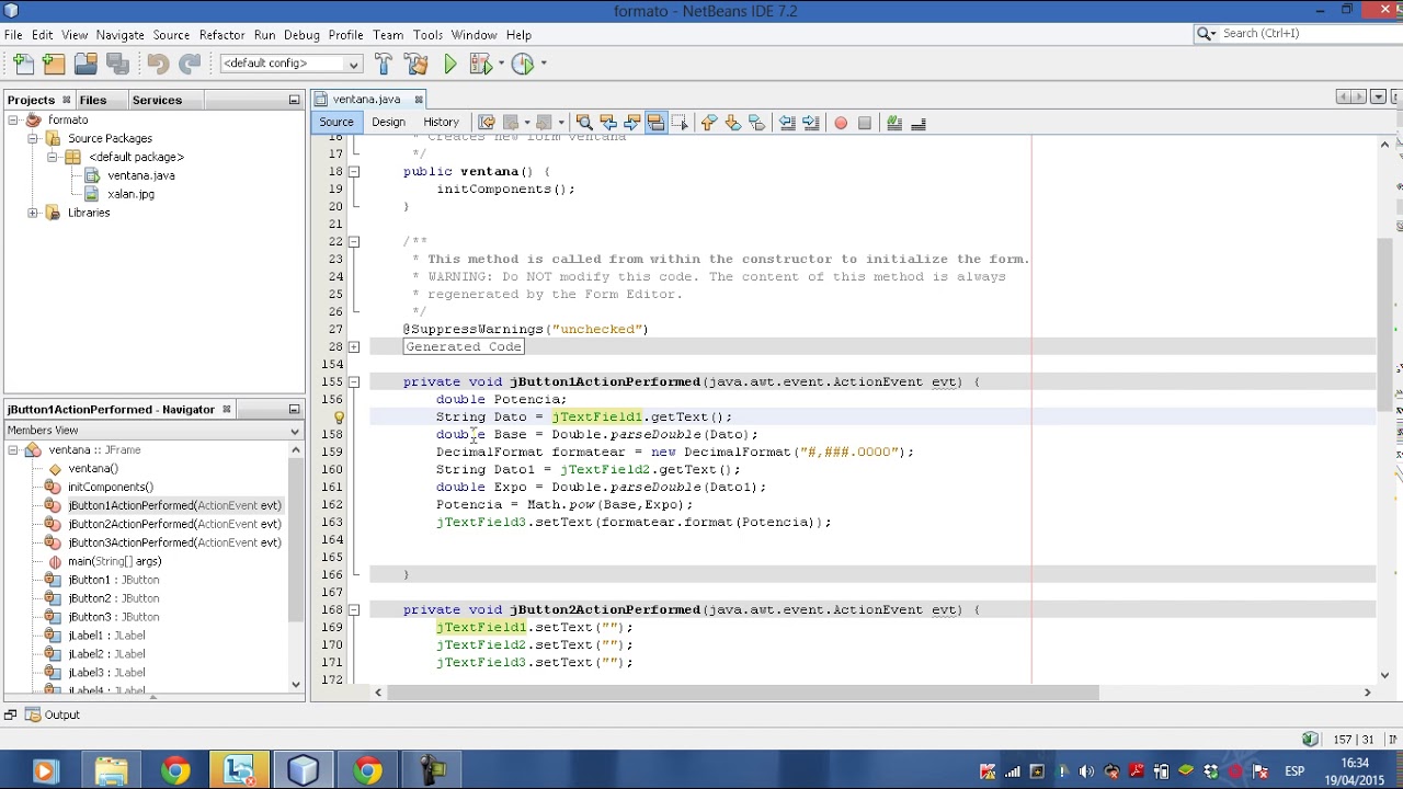 Potencia Programa En Netbeans Java Youtube