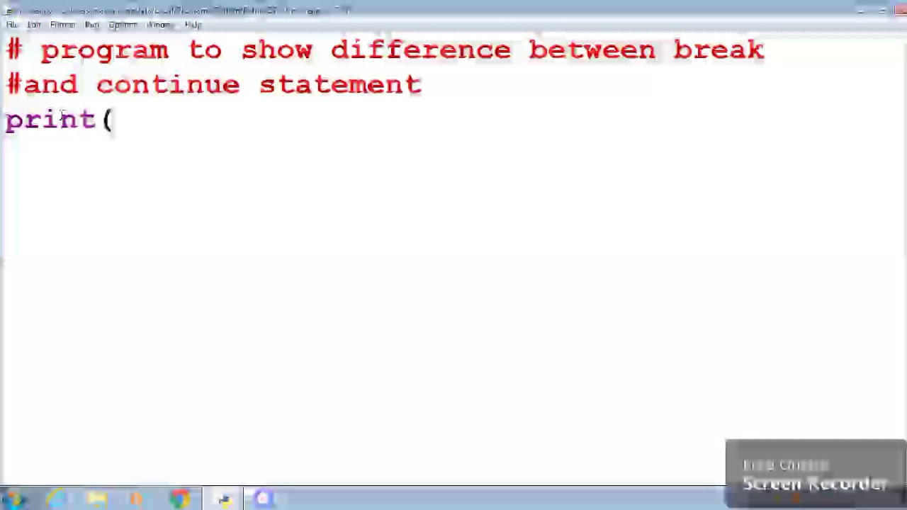 Break Vs Continue In Python Youtube