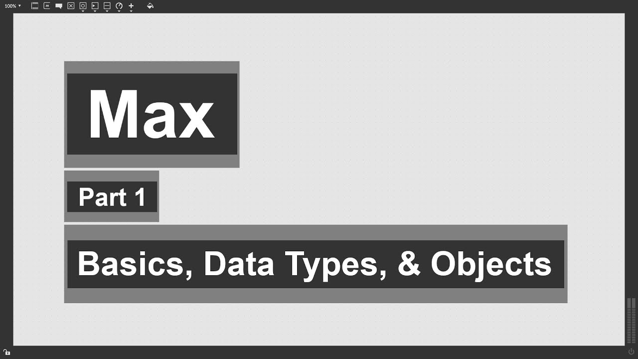 Max Msp Part 1 Basics Data Types And Objects Youtube