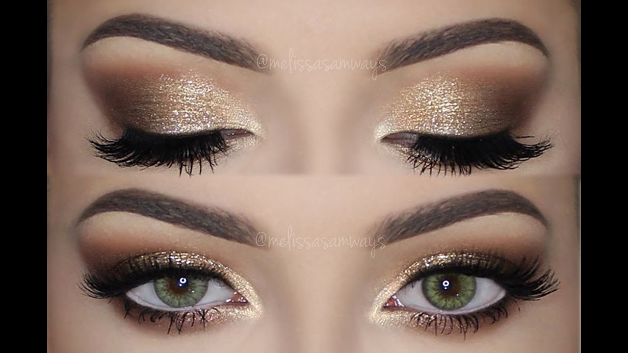 Gold Glitter Smokey Eye Makeup Saubhaya Makeup