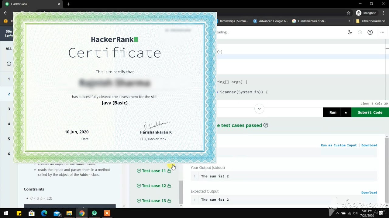 Hackerrank Problem Solving Basic Skills Certification Solutons