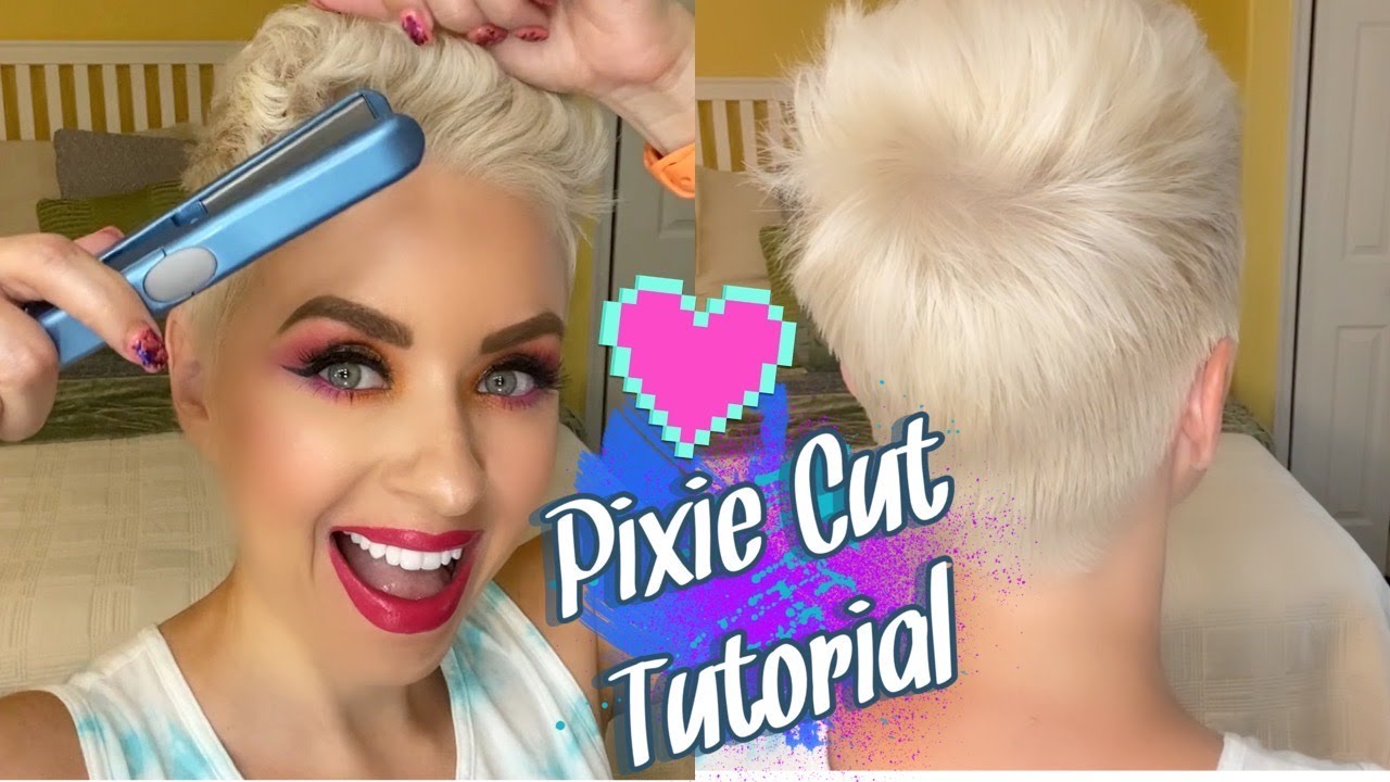 How I Style My Platinum Blonde Pixie Cut Youtube