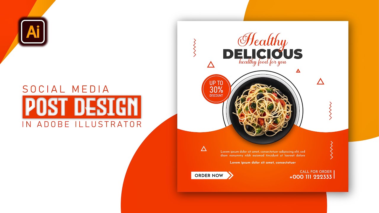 Social Media Post Design In Adobe Illustrator Adobe Illustrator